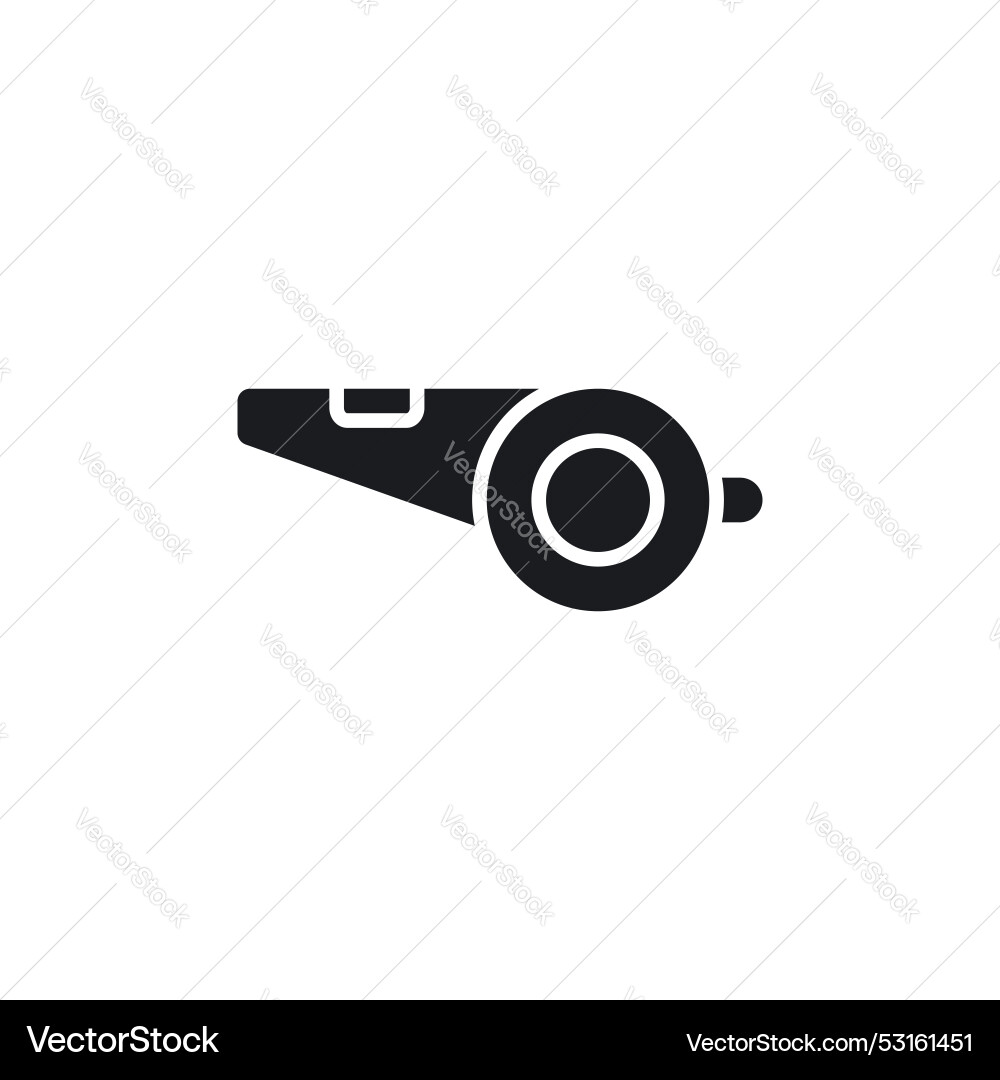 Whistle icon symbol on white background Royalty Free Vector