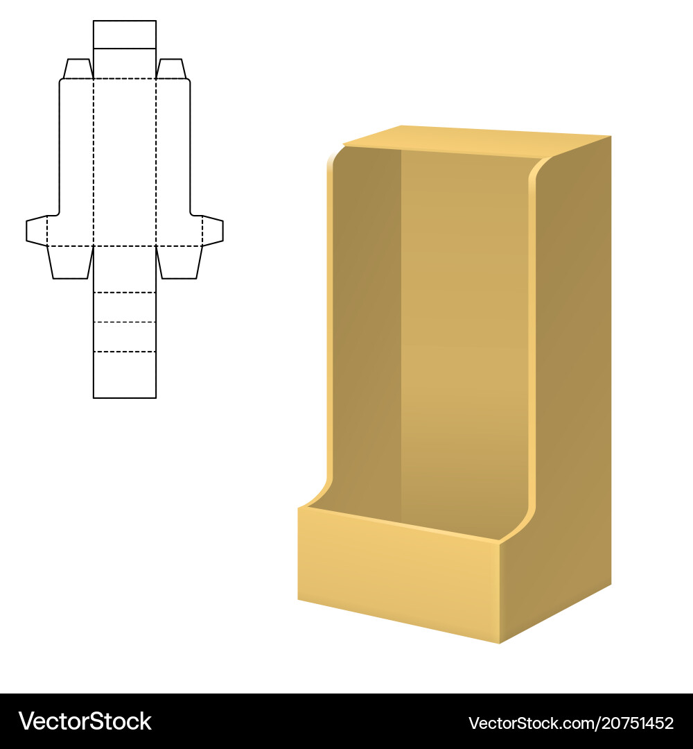 Folding package template Royalty Free Vector Image