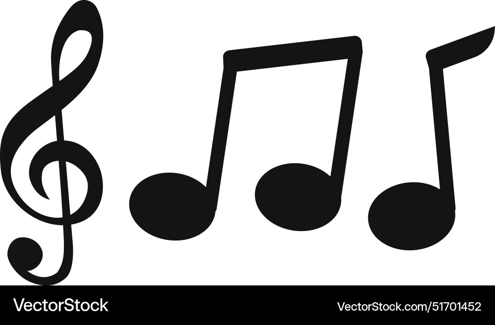 Music sign tone icon note Royalty Free Vector Image