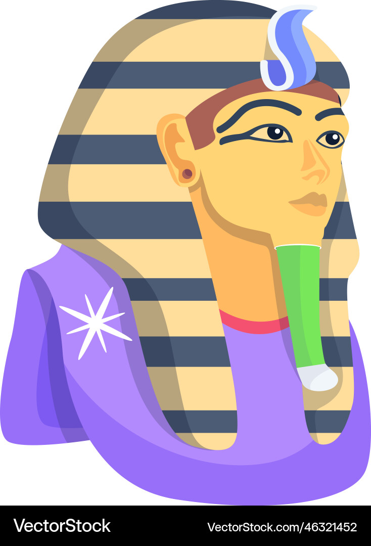 Pharaoh mask Royalty Free Vector Image - VectorStock