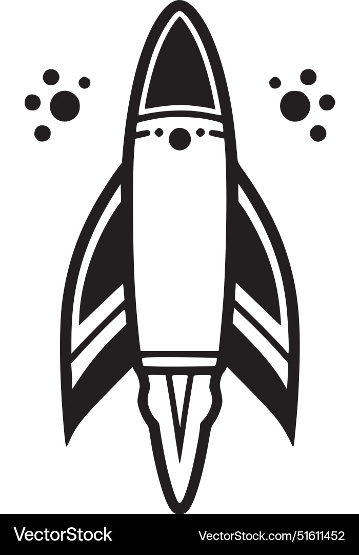 Rocket - minimalist and simple silhouette Vector Image