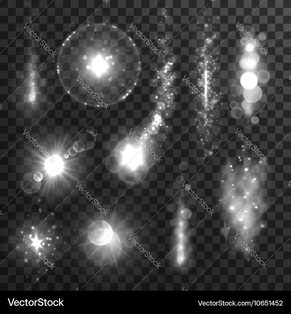 Sparkling light flashes lights and sparkles Vector Image