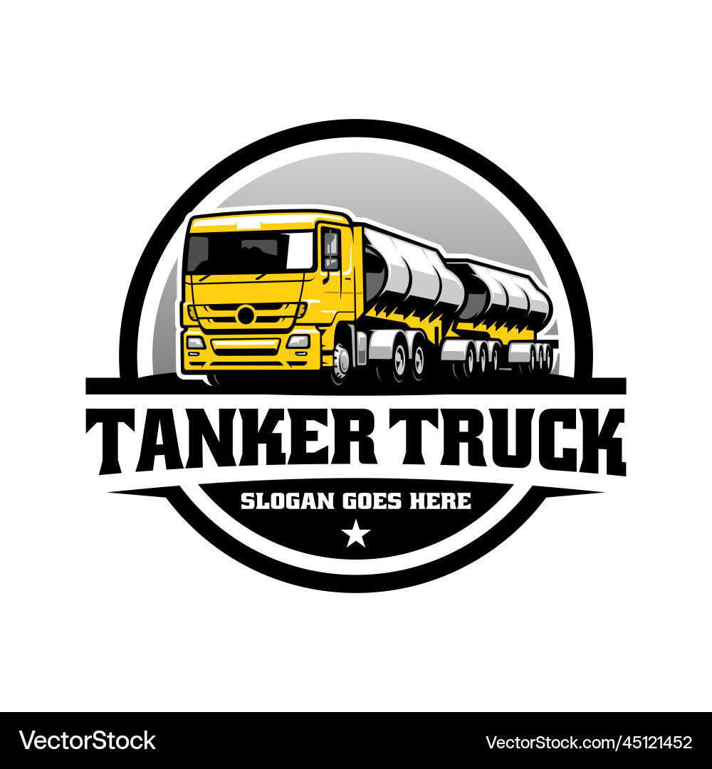 Tanker truck logo Royalty Free Vector Image - VectorStock