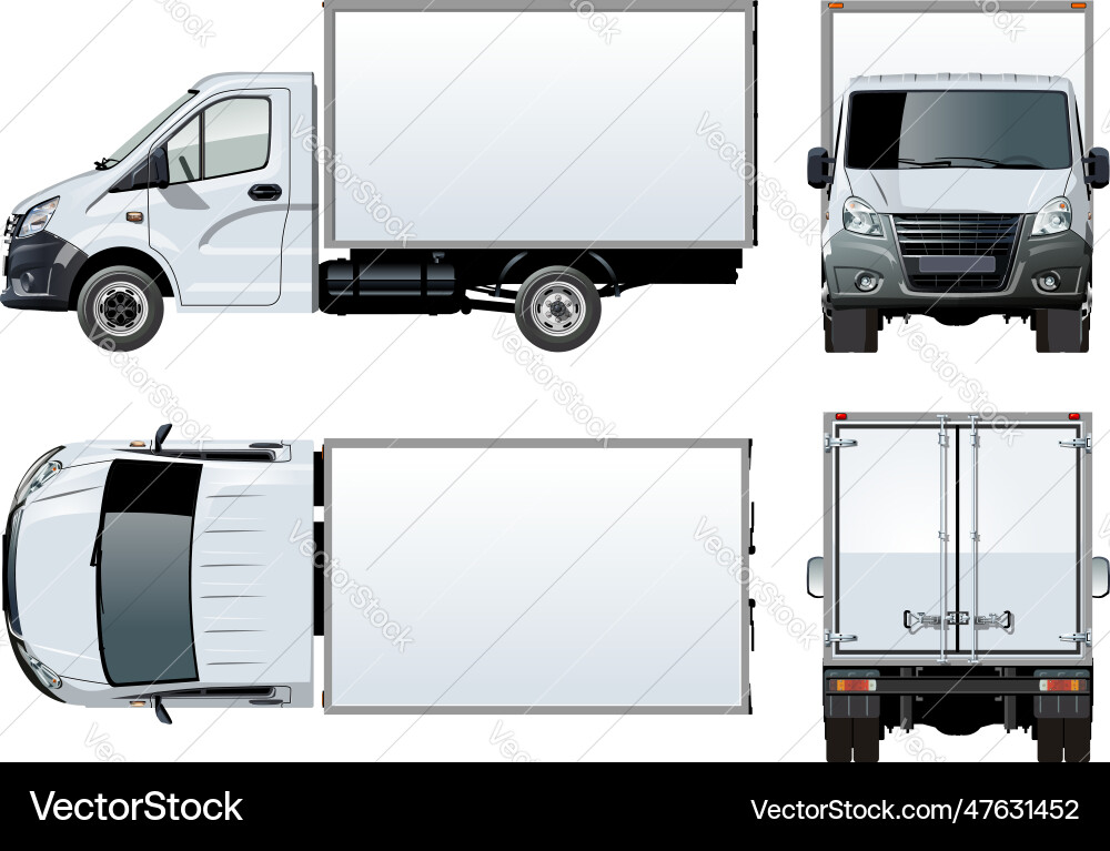 Truck template isolated on white Royalty Free Vector Image