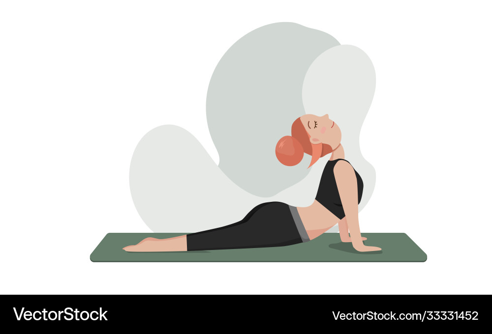 Young woman doing yoga Royalty Free Vector Image