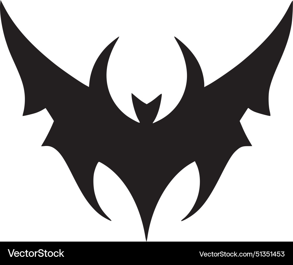 Bat - black and white Royalty Free Vector Image