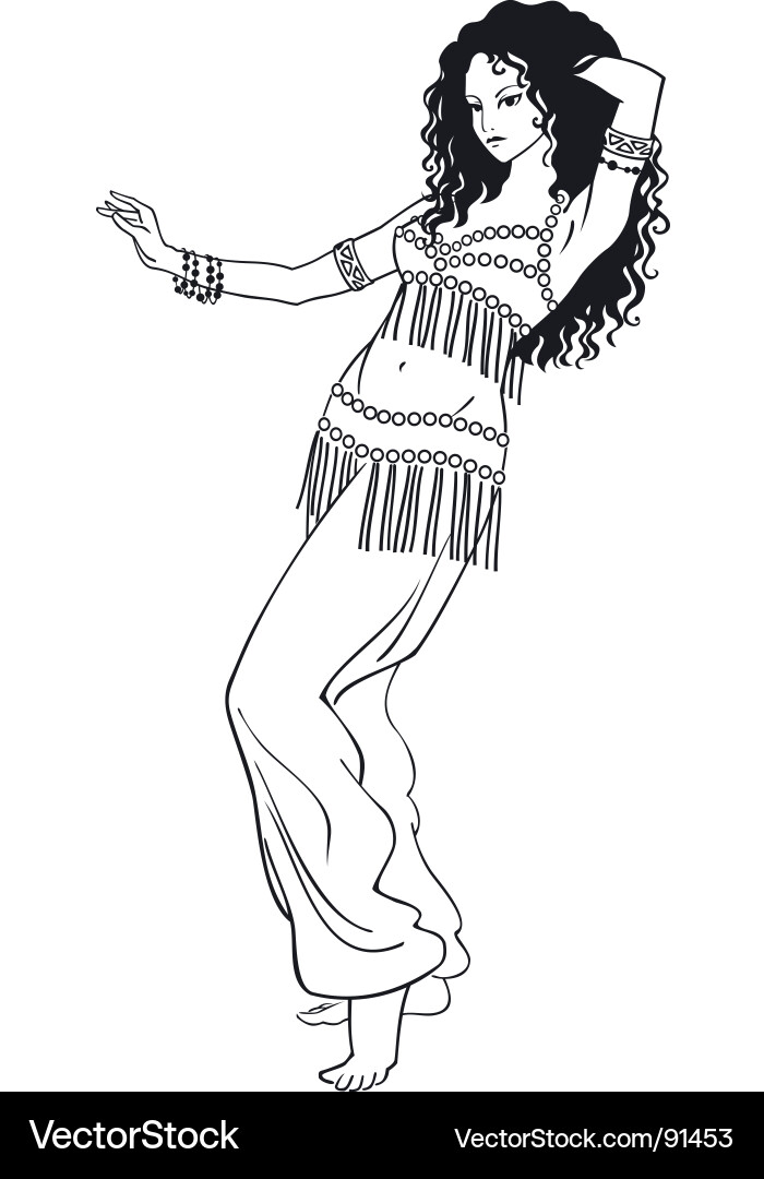 Belly dancer Royalty Free Vector Image - VectorStock