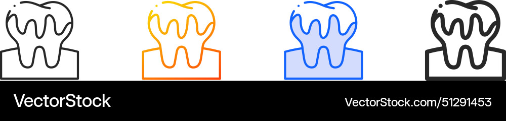 Calculus iconthin linear gradient blue stroke Vector Image