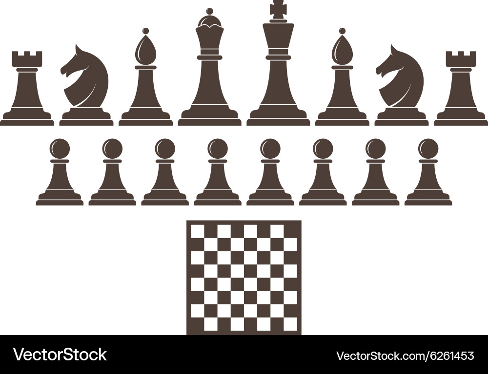Chess Icon Collection Royalty Free Vector Image