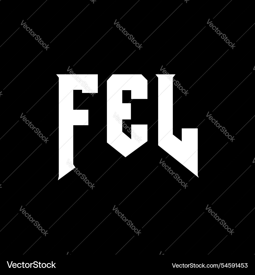 Fel letter logo design for technology company Vector Image