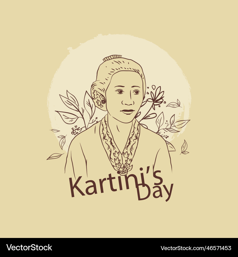 Hand drawn kartinis day with floral background Vector Image