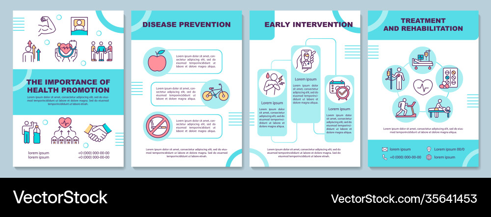 Health promotion importance brochure template Vector Image