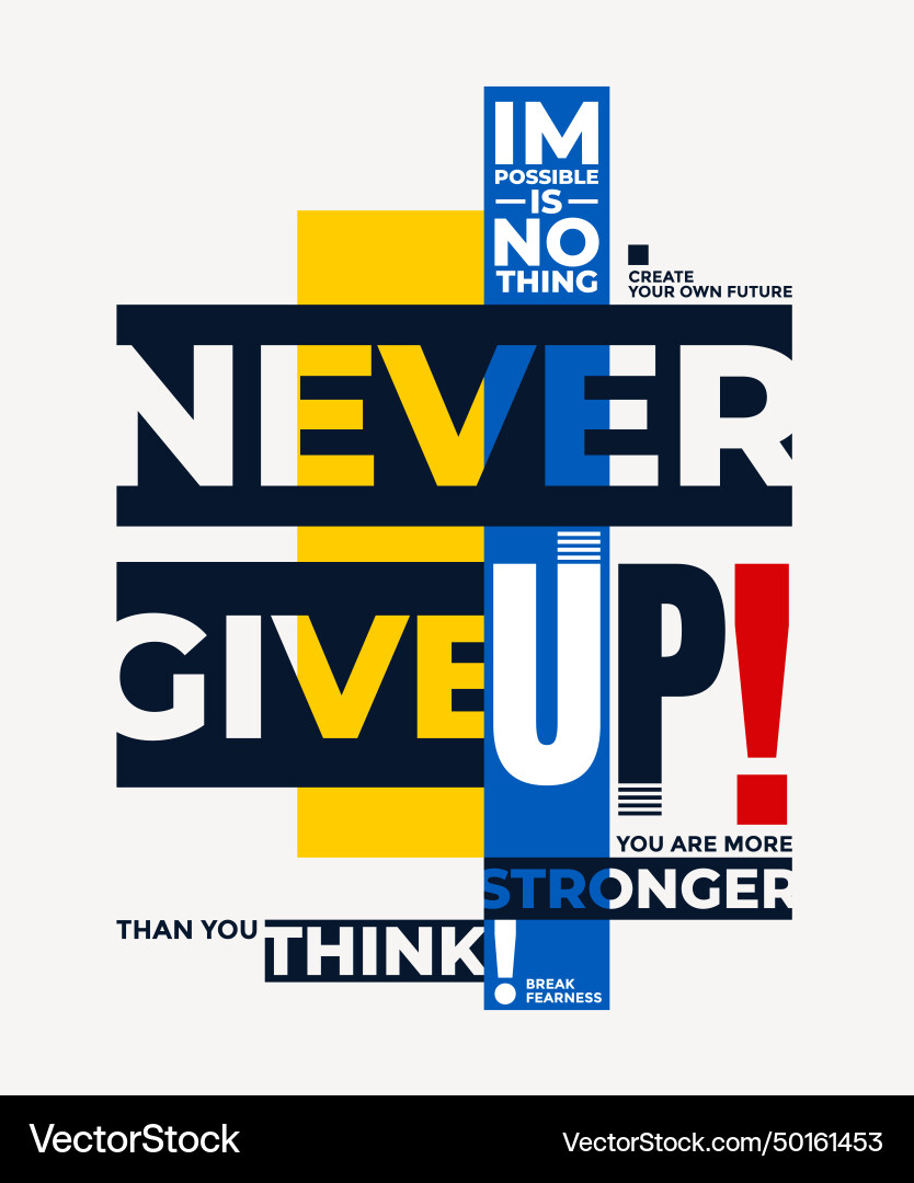 T shirt slogan design Royalty Free Vector Image