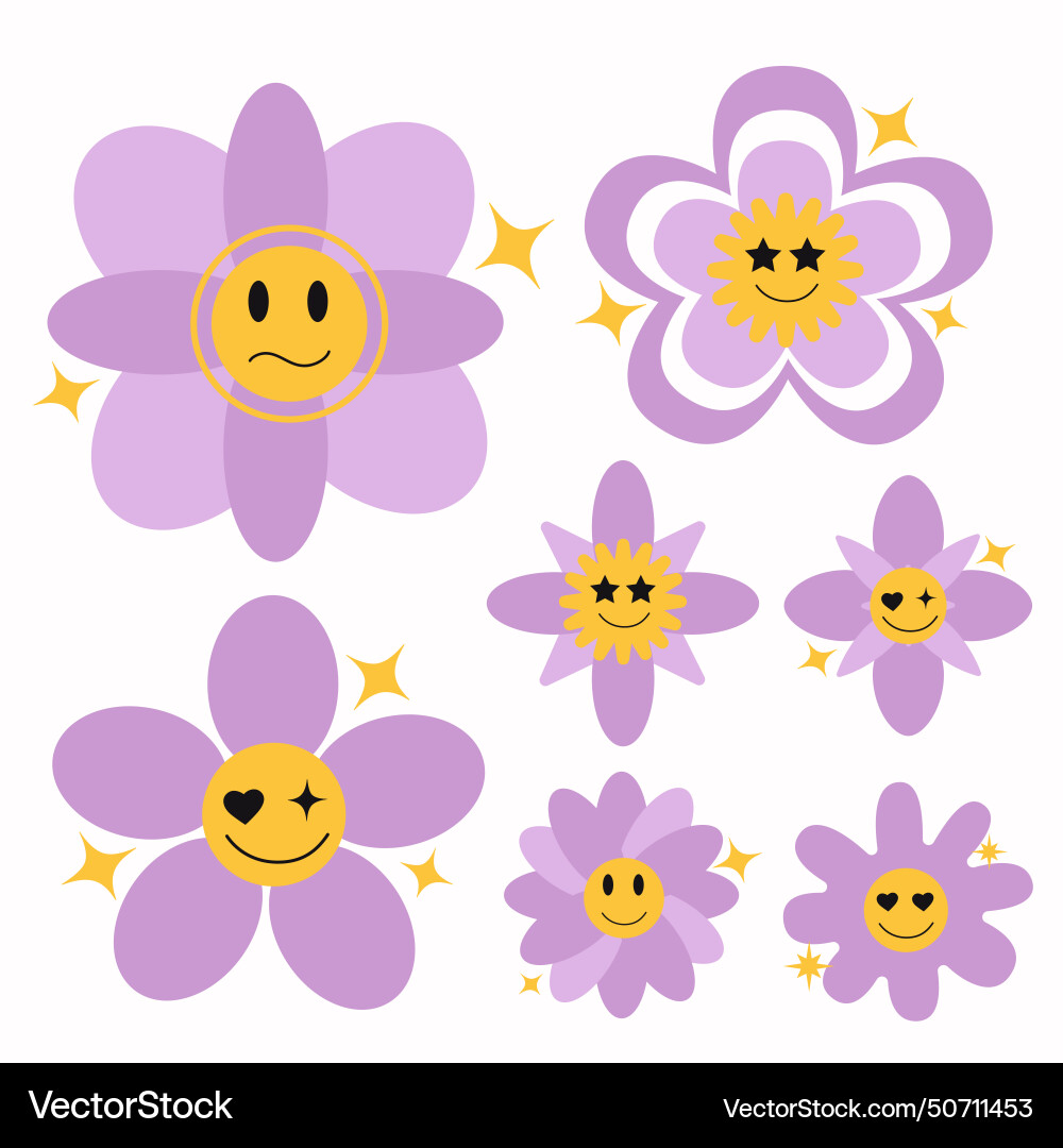 Y2k stickers collection Royalty Free Vector Image