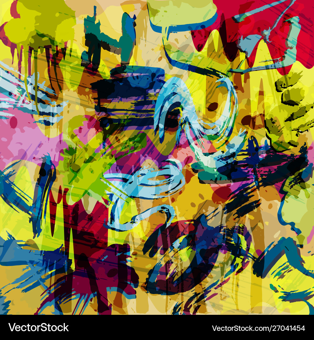 Abstract Graffiti Color Splash Royalty Free Vector Image