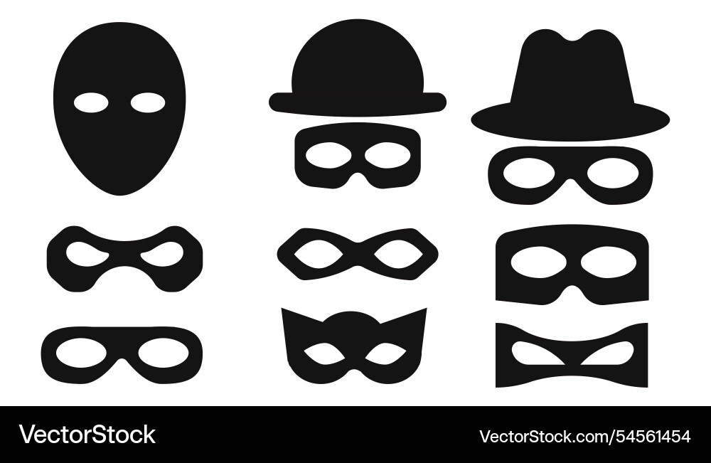 Incognito mask villain or robber hide face Vector Image