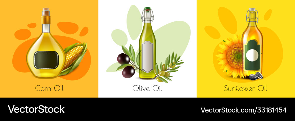 Realistic oil product design concept Royalty Free Vector