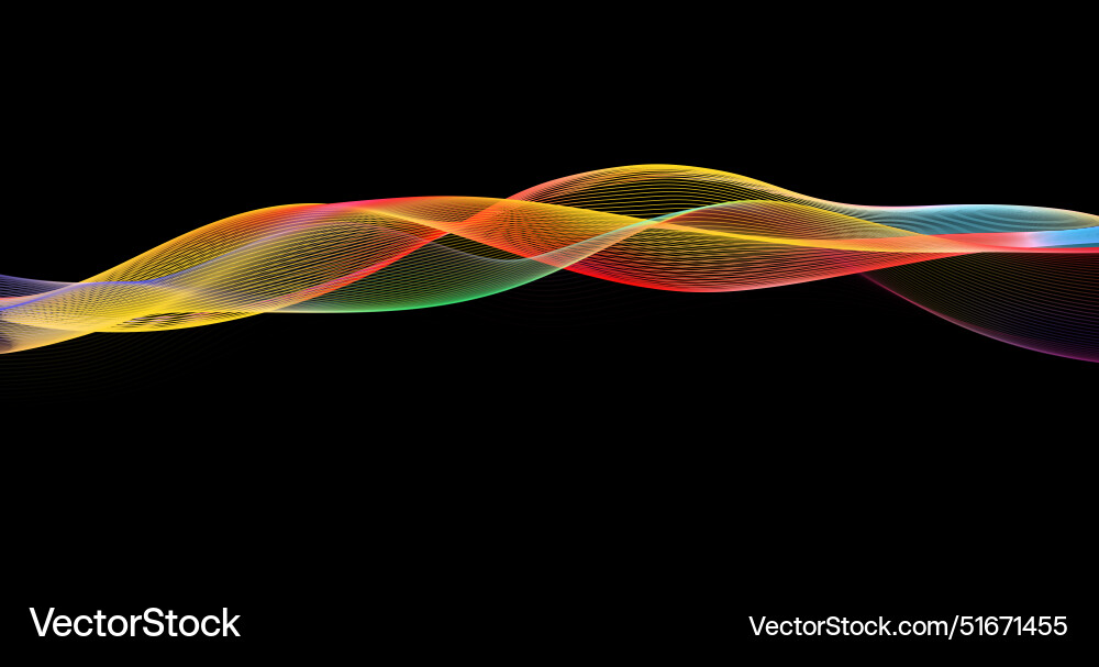 Abstract winding lines of different colors Vector Image