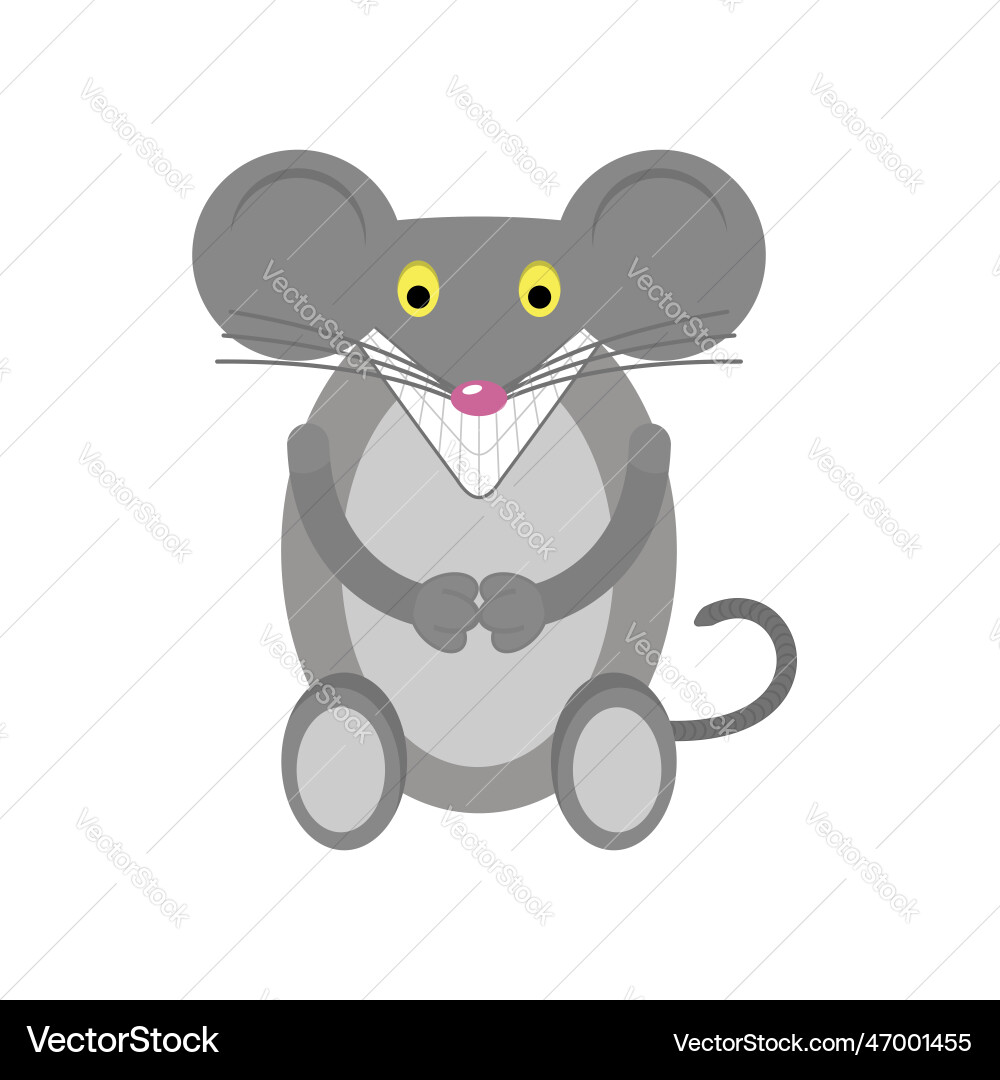 Cartoon animal mouse is smiling Royalty Free Vector Image