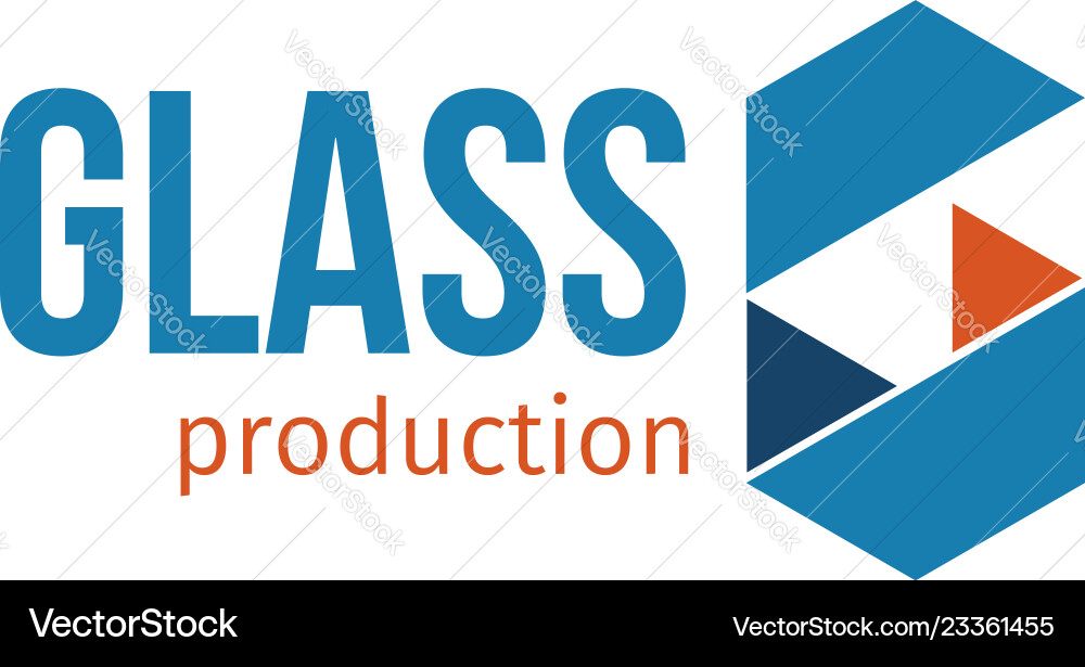 Emblem for glass production Royalty Free Vector Image