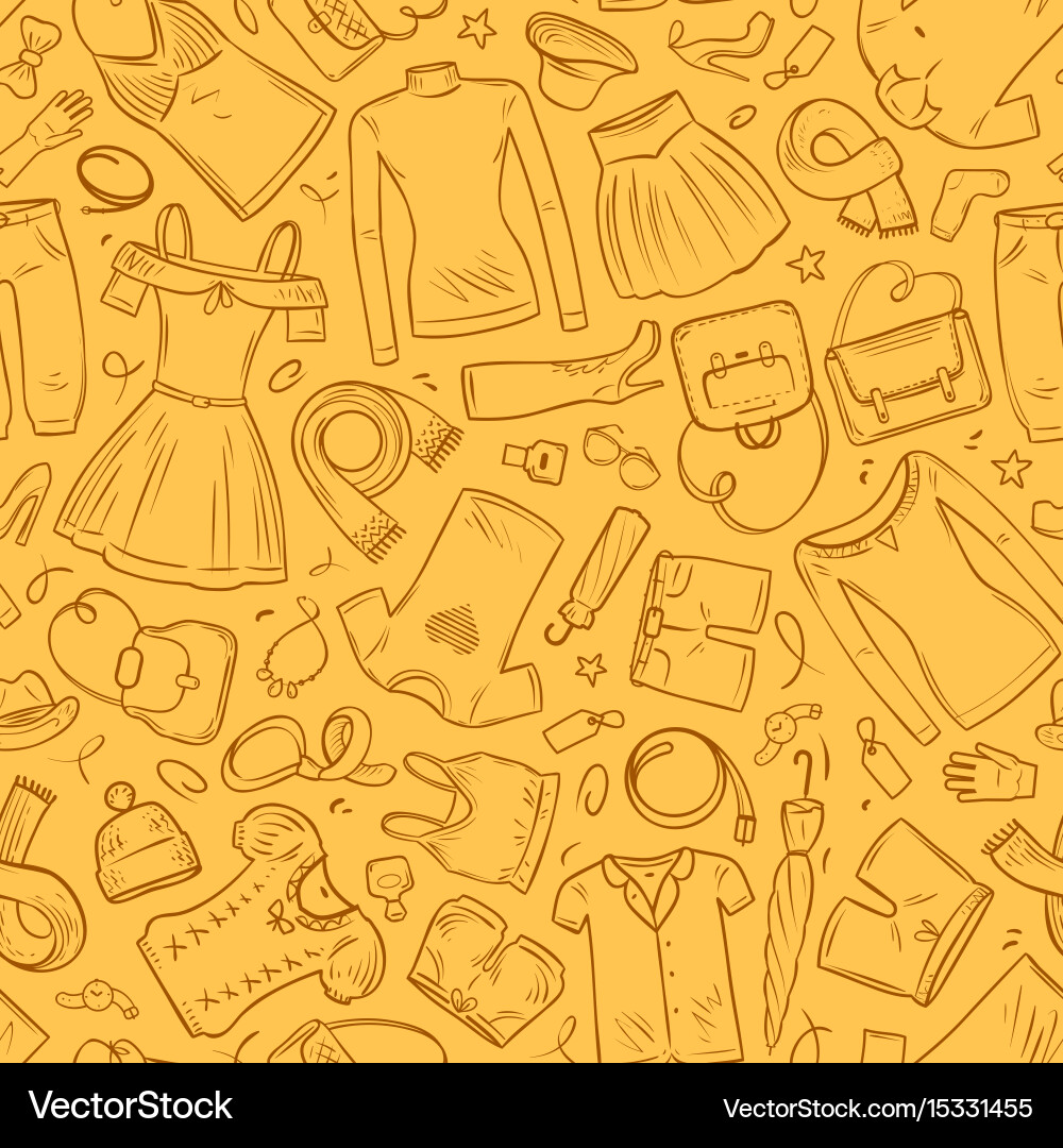 Fashion Clothes Pattern Background Royalty Free Vector Image