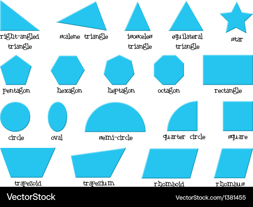 Geometric Shapes Collection Royalty Free Vector Image