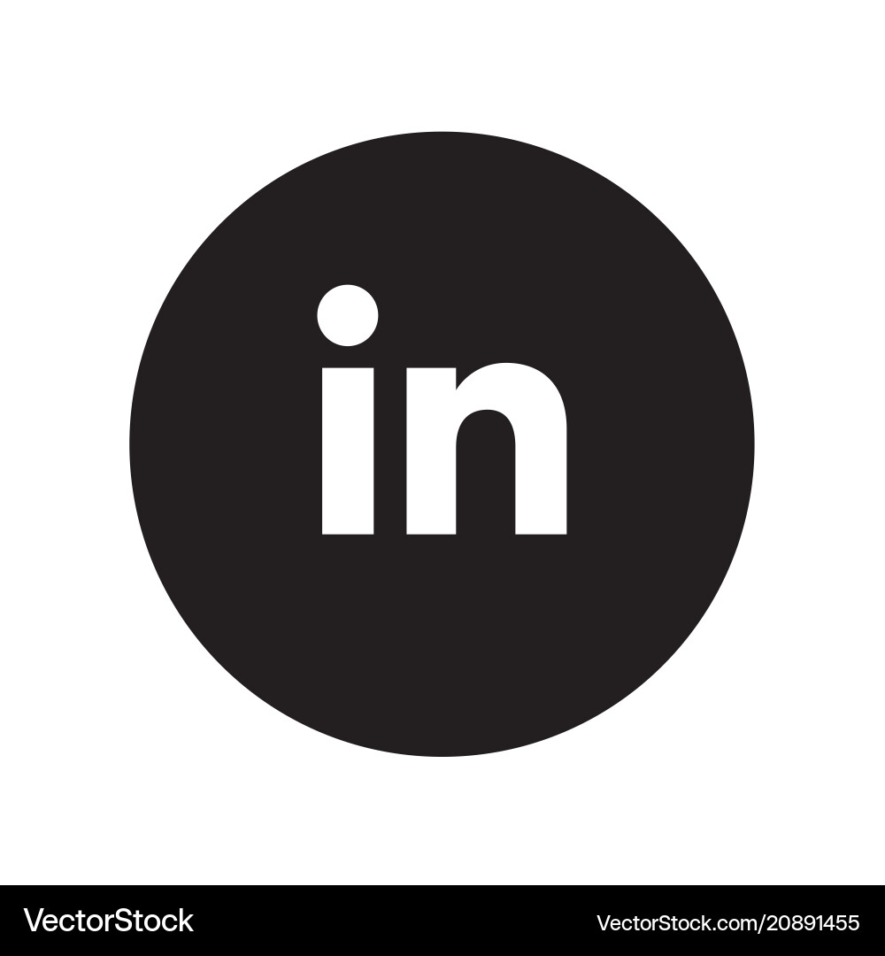 Linkedin icon Royalty Free Vector Image - VectorStock