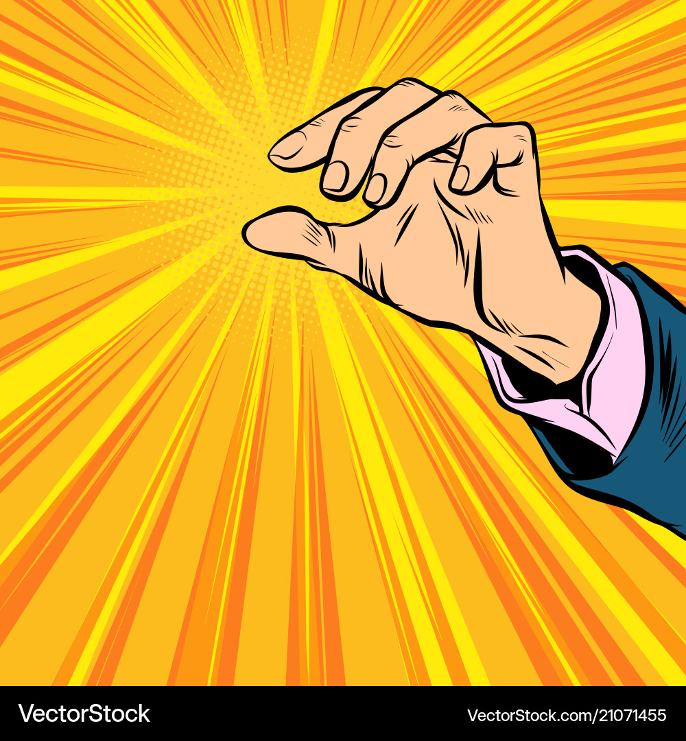 Mens hand holding Royalty Free Vector Image - VectorStock