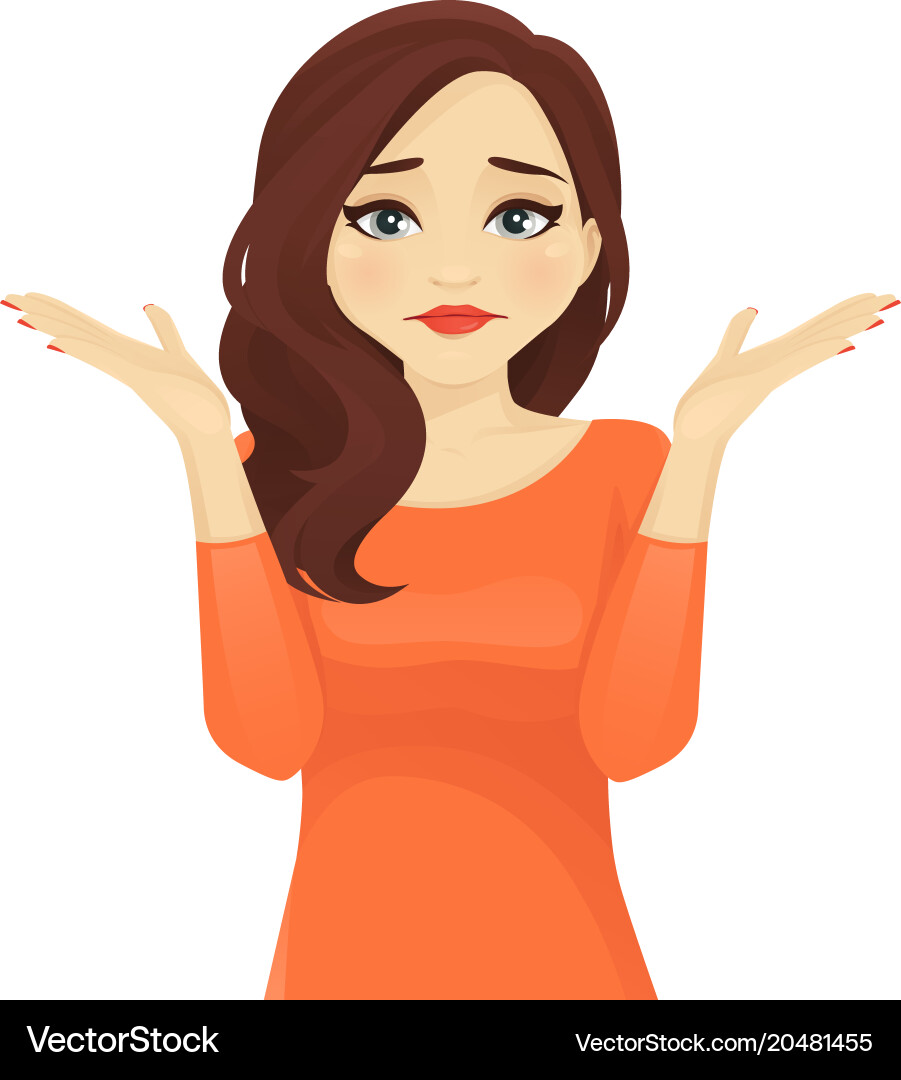 Pretty frustrated woman Royalty Free Vector Image