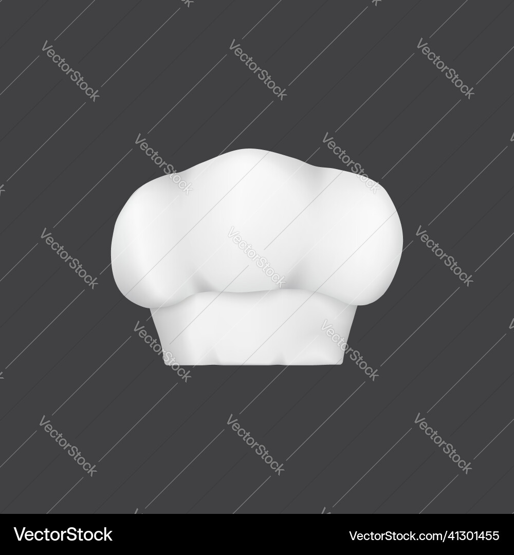 Realistic chef hat cook cap and baker toque icon Vector Image