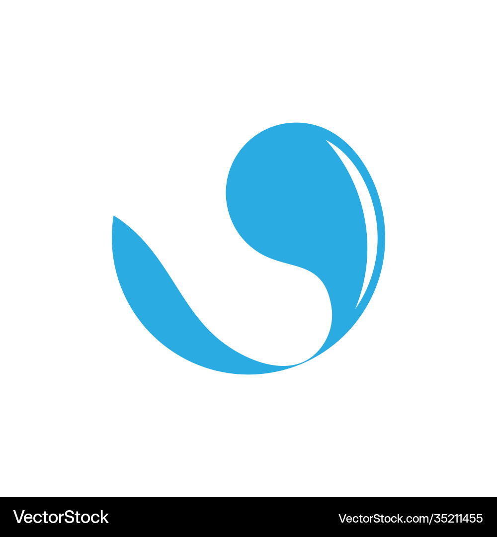 Water liquid movement simple logo Royalty Free Vector Image