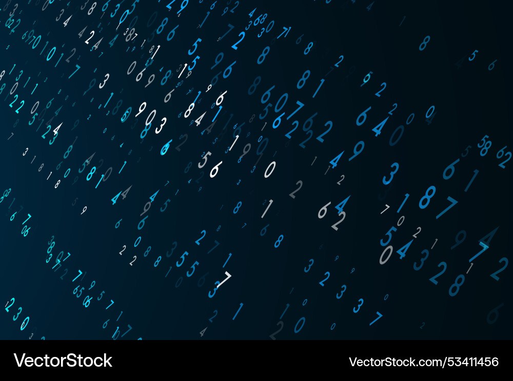 Abstract virtual digital stream Royalty Free Vector Image