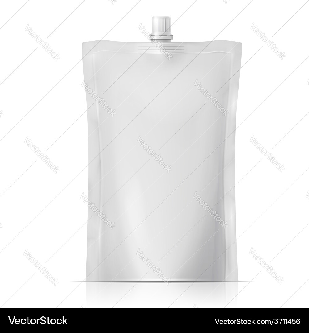 Blank spouted pouch Royalty Free Vector Image - VectorStock