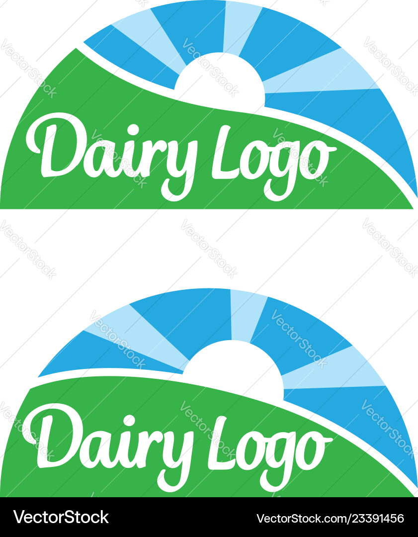 Dairy Product Logos Collection Royalty Free Vector Image