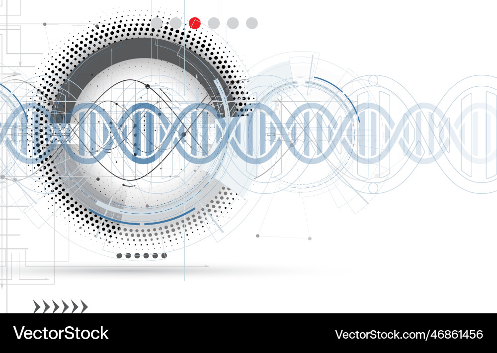 Dna abstract icon and element collection Vector Image