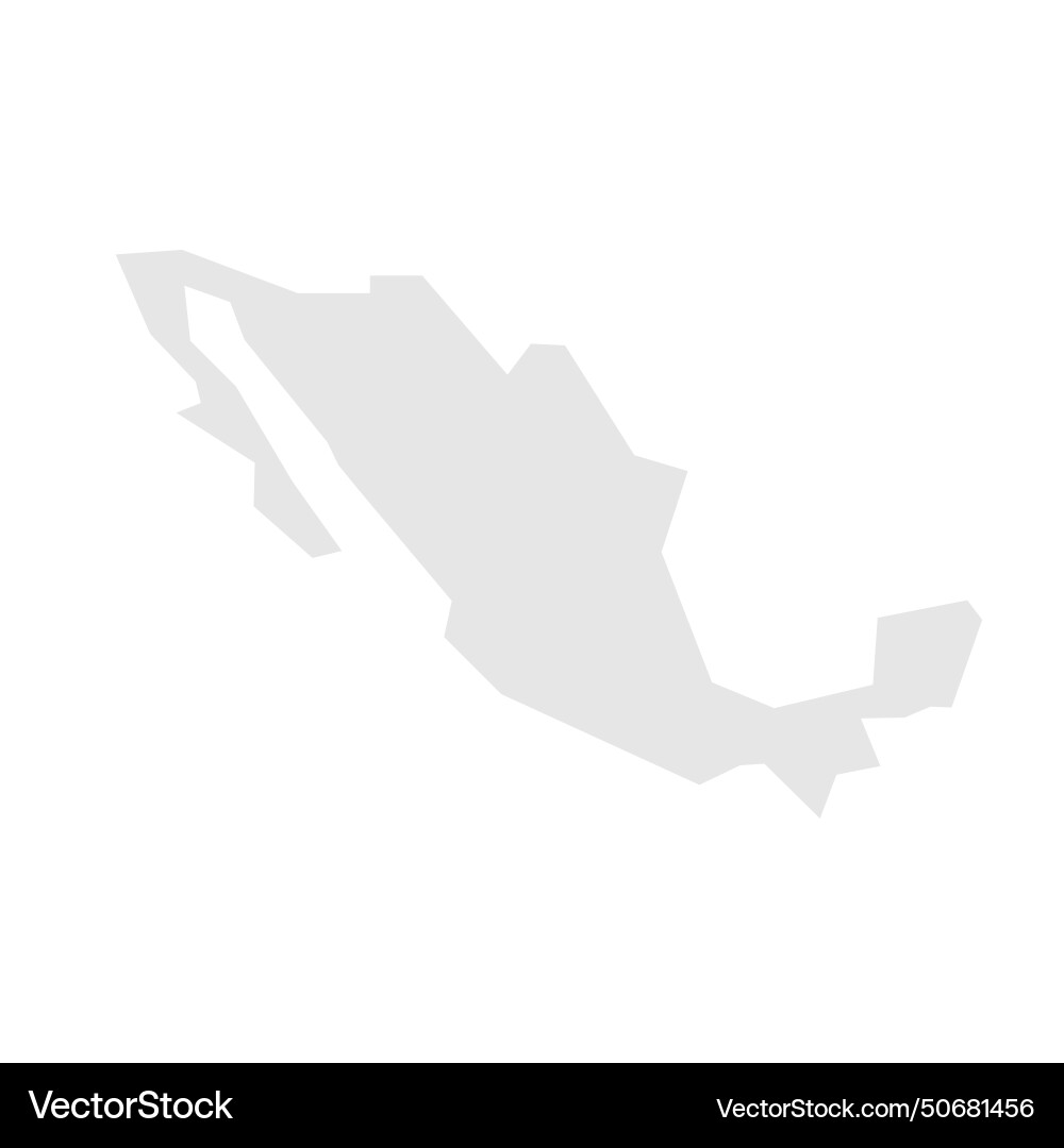 Mexico simplified map Royalty Free Vector Image