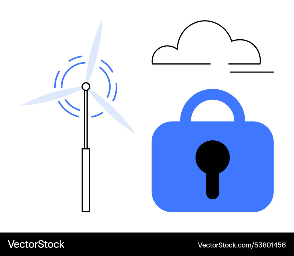 Renewable energy cloud computing Royalty Free Vector Image
