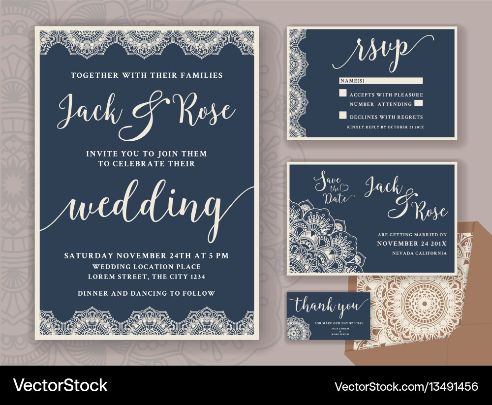 Rustic Wedding Card Design