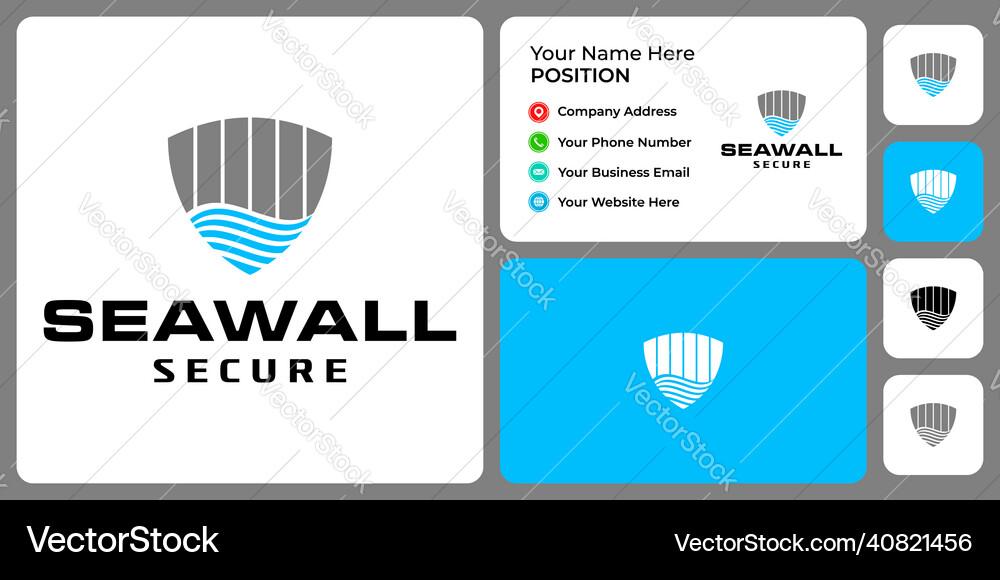 Seawall logo Royalty Free Vector Image - VectorStock