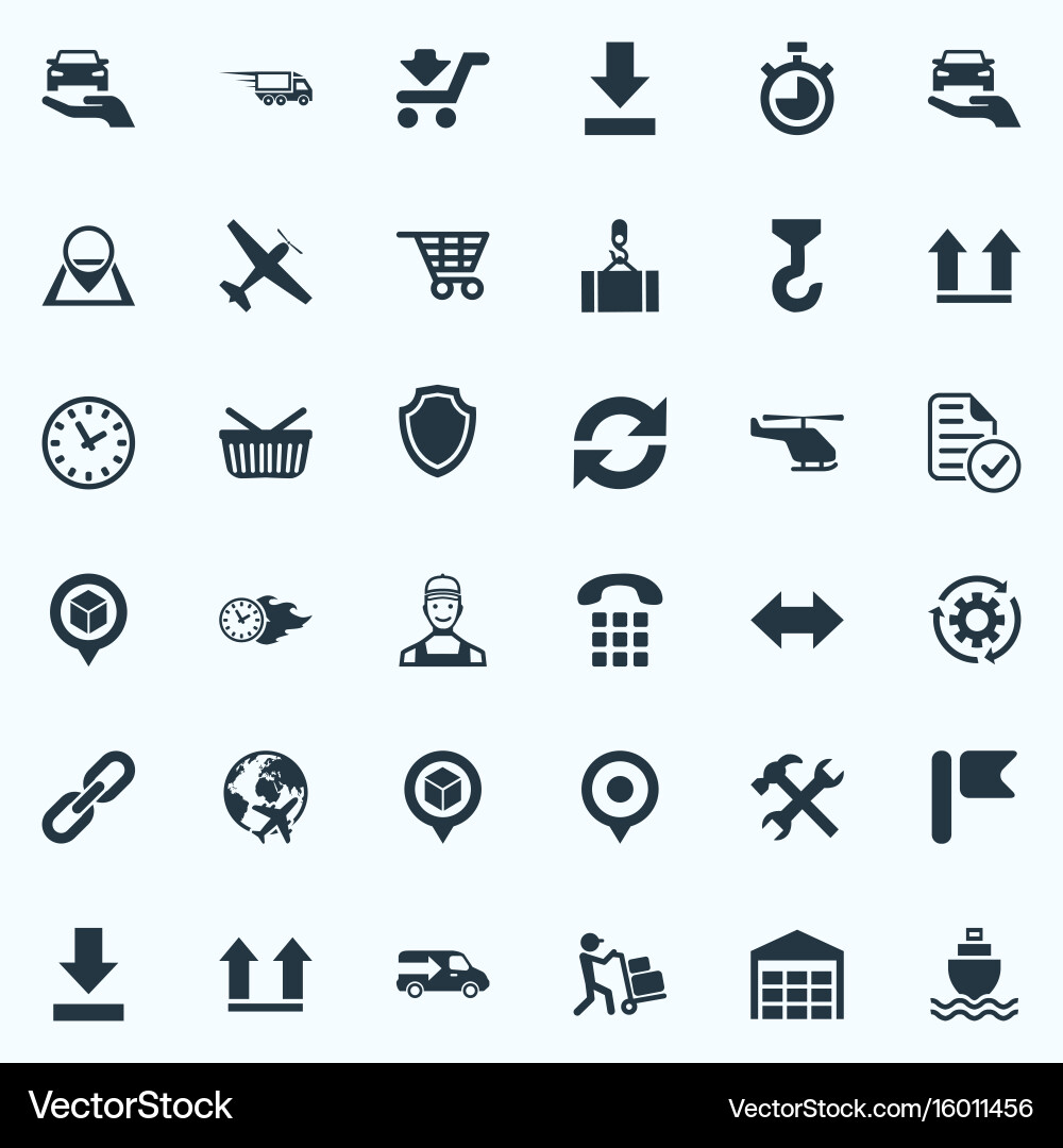 Set of simple systematization icons elements Vector Image