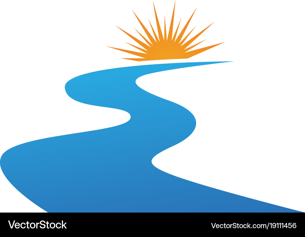Water Symbol Icons - River & Stream Royalty Free Vector