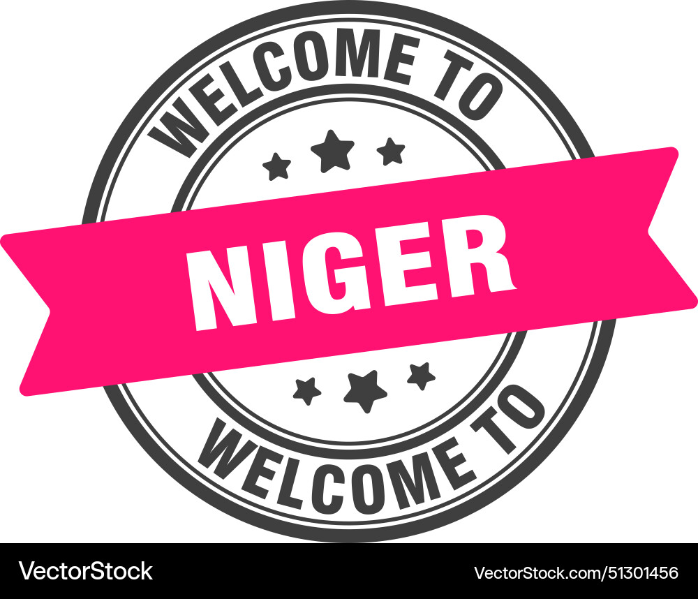 Welcome to niger stamp round sign Royalty Free Vector Image