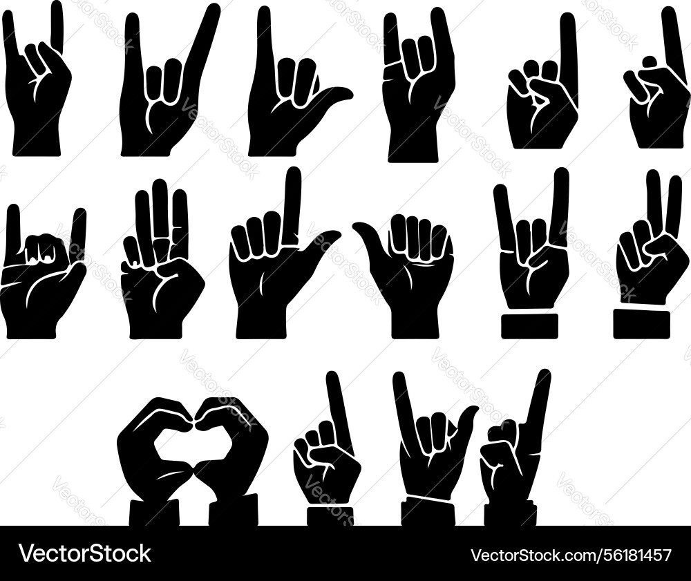 American sign language Royalty Free Vector Image