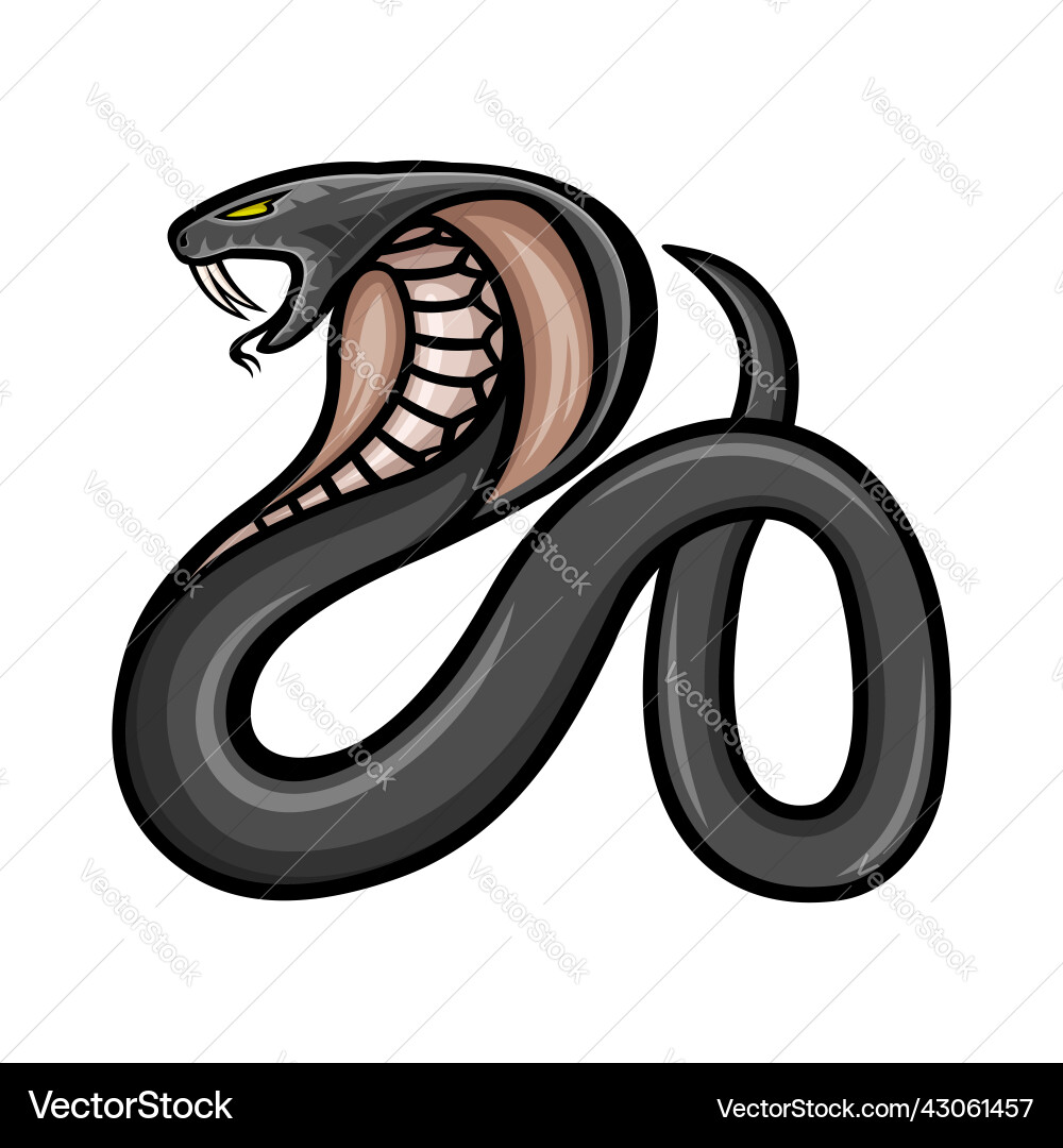 Angry snake cobra icon Royalty Free Vector Image