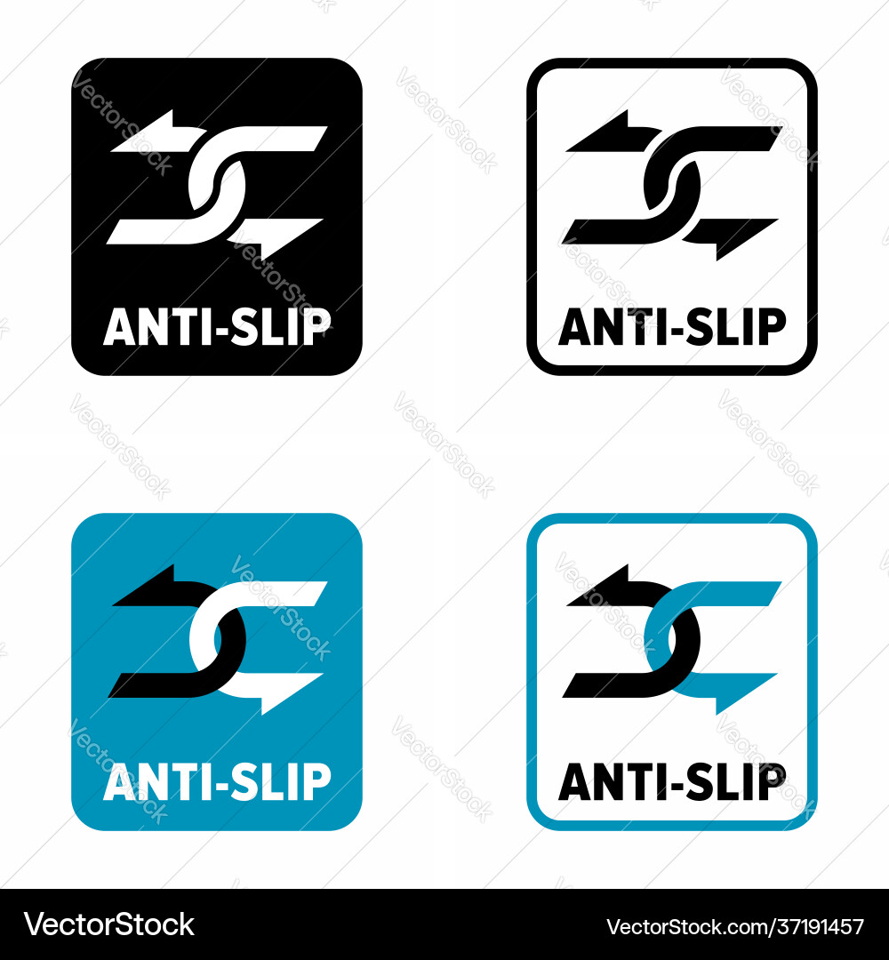 Anti slip information sign Royalty Free Vector Image