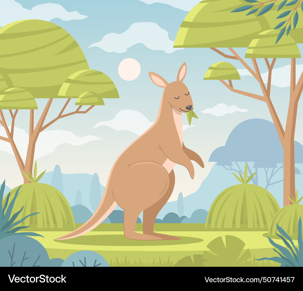 Australia cartoon background Royalty Free Vector Image