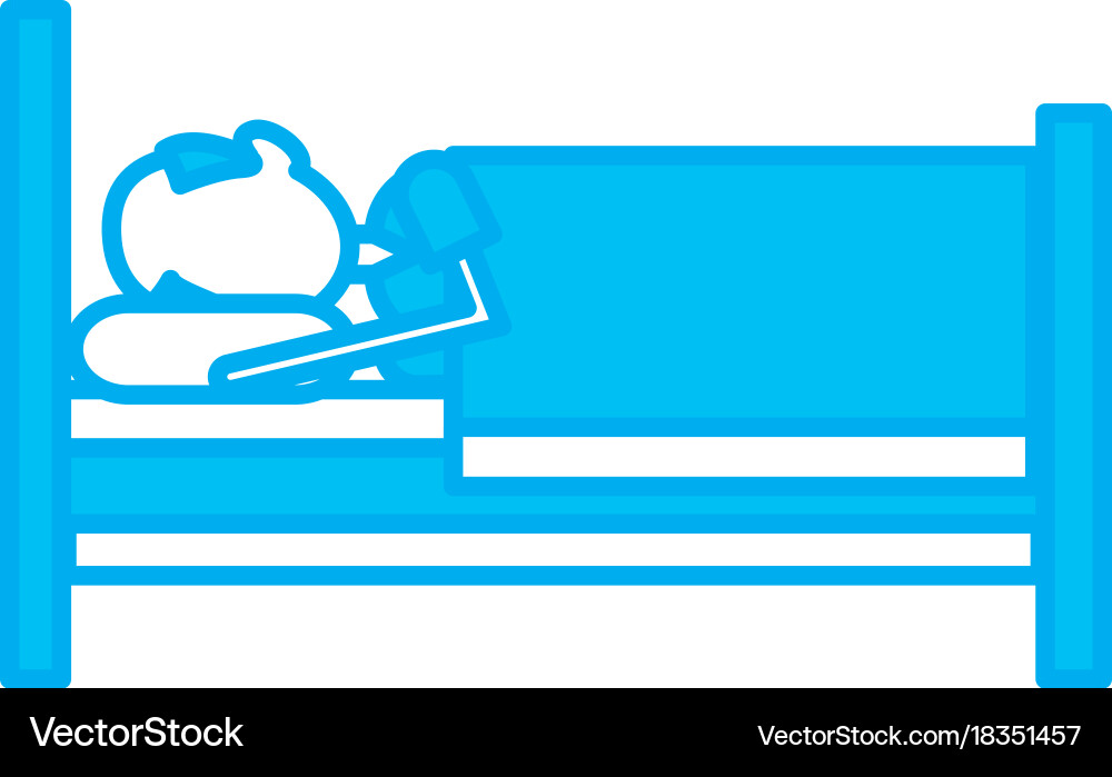 Bed sleep symbol Royalty Free Vector Image - VectorStock