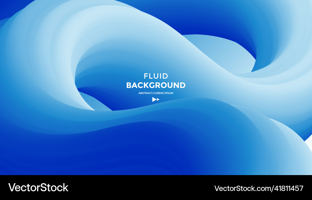 Blue abstract fluid wave modern gradient shape Vector Image