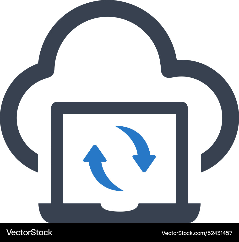 Cloud storage icon symbol image of the database Vector Image