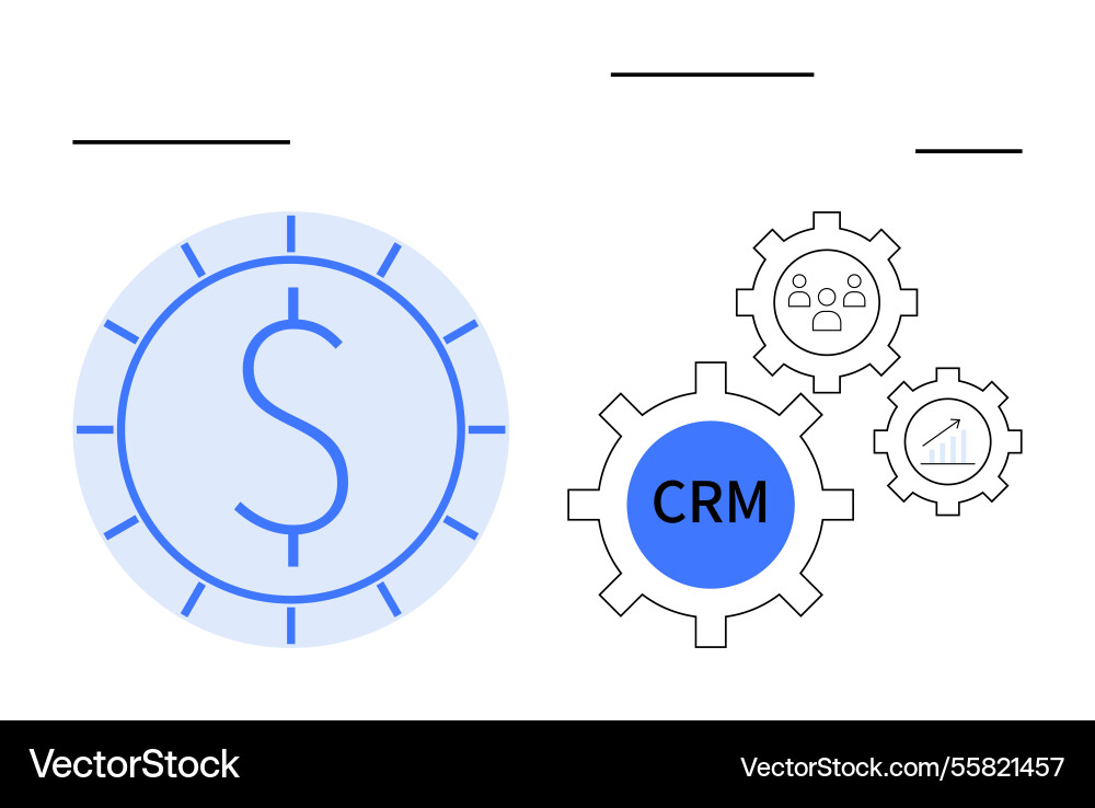 Crm tools and revenue growth through effective Vector Image
